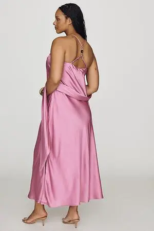 Maeve Scarf Midi Slip Dress - Crocus