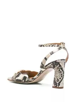 PEDRO MIRALLES Snake-effect Embellished Sandals