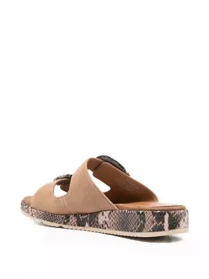 TAMARIS Snakeskin Effect Buckle Fastening Sandals
