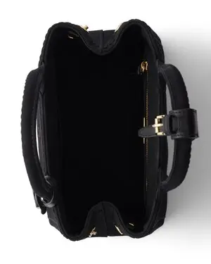 Prada Jardinière Cotton Canvas Mini-bag - Black