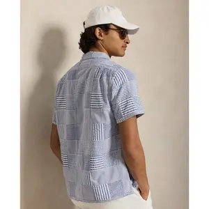 Ralph Lauren Classic Fit Patchwork Seersucker Shirt