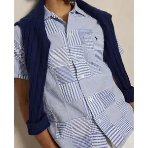 Ralph Lauren Classic Fit Patchwork Seersucker Shirt