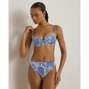 Ralph Lauren Geometric Print High-leg Bikini Bottom