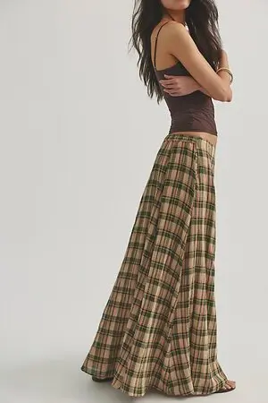 FREE PEOPLE Free People Ives Maxi Skirt In Plaid
