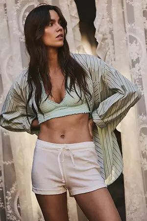 Free People End Game Pointelle Micro Shorts Sugar Swizzle
