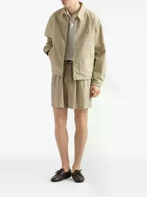Prada Old Denim Blouson Jacket - Neutrals