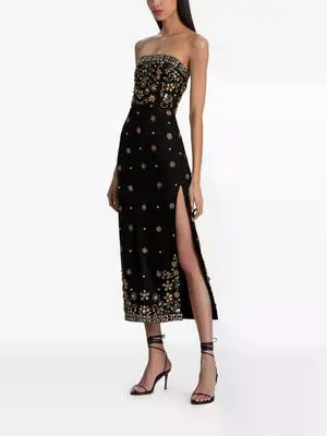 Alice + Olivia Nina Embellished Strapless Dress