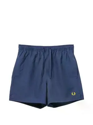 Fred Perry Embroidered Swim Shorts - Blue