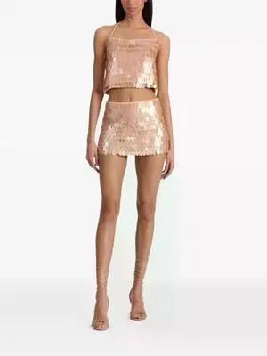 Alice + Olivia Sequin Cropped Top - Pink