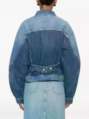 REPLAY Panelled Curved-sleeve Denim Jacket