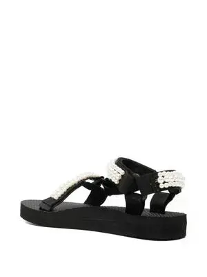 ARIZONA LOVE Faux-pearl Embellished Touch-strap Sandals