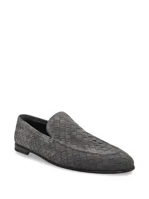 BARRETT Woven Suede Loafers - Grey
