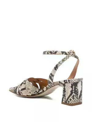 PEDRO MIRALLES Snakeskin-effect Crossover Strap Sandals