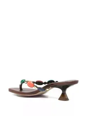 PEDRO MIRALLES Embellished Thong Sandals