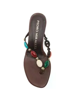 PEDRO MIRALLES Embellished Thong Sandals