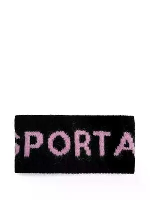 SPORTALM Logo-intarsia Knitted Headband - Black