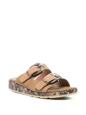 TAMARIS Snakeskin-effect Buckle-fastening Sandals