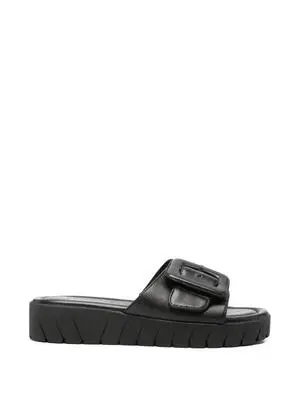 TAMARIS Buckle-detail Flatform Sandals - Black