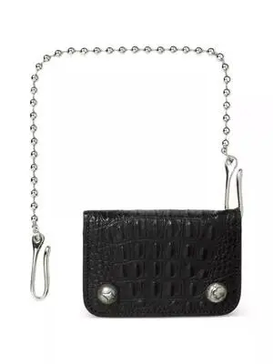 THUG CLUB Crocodile-effect Ball-chain Card Case