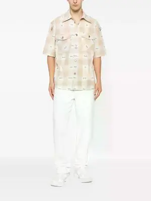 John Richmond Check-print Short-sleeve Shirt