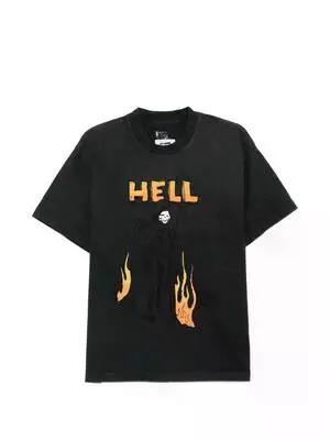 WARREN LOTAS Graphic-print Cotton T-shirt - Black