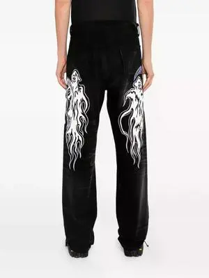 WARREN LOTAS Graphic Print Jeans