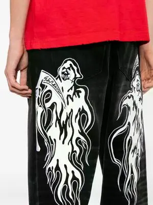 WARREN LOTAS Graphic Print Jeans