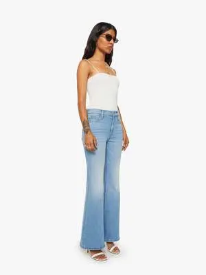 MOTHER MOTHER Lil' Doozy Room Service High Rise Flare Jeans Light Blue