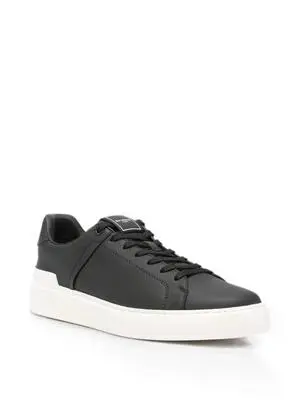 Balmain Logo-embossed Lace-up Sneakers - Black