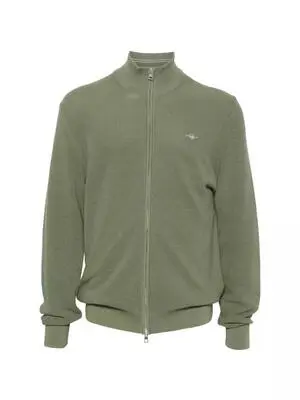 Gant Zip-up Waffle-knit Cardigan