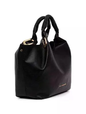 LOLA CASADEMUNT Braided Detail Tote Bag - Black