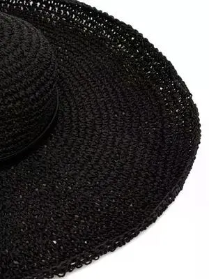 LOLA CASADEMUNT Wide-brim Hat With Logo Plaque