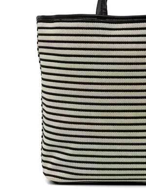 Lola Casademunt Striped Logo Plaque Tote Bag