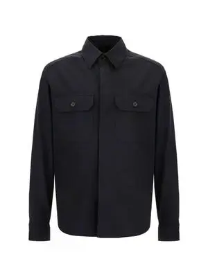 Zegna Flap-pocket Shirt Jacket - Blue