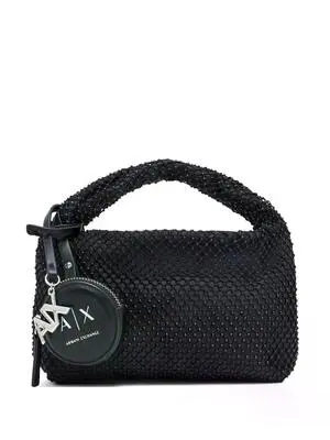 Armani Exchange Rhinestone Embellished Mesh Mini Crossbody Bag