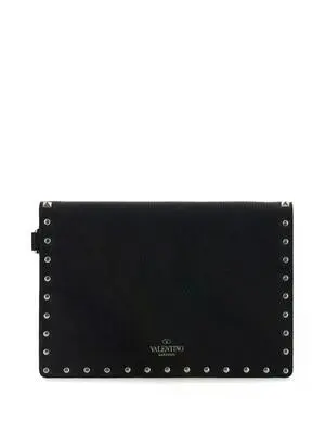 Valentino Garavani Rockstud Leather Clutch Bag
