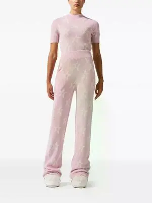 Perfect Moment Chalet Star-intarsia Wool Trousers - Pink