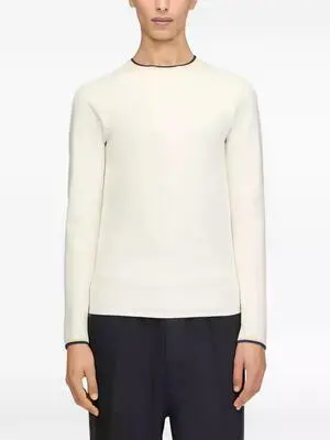 Y3 X Wales Bonner Raglan-sleeve Sweater - White