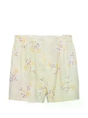 Prada Linen Floral Print Shorts