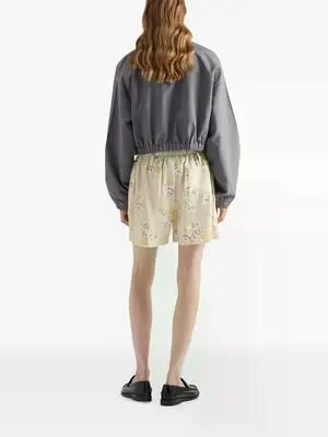 Prada Linen Floral Print Shorts