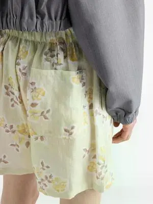 Prada Linen Floral Print Shorts