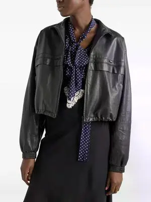 Prada Nappa Leather Zip-up Jacket
