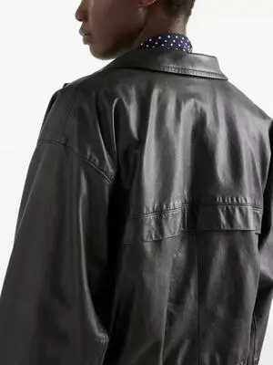 Prada Nappa Leather Zip-up Jacket