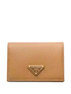 Prada Small Saffiano Leather Wallet - Brown