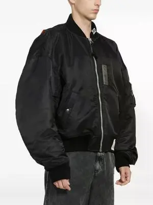 Mihara Yasuhiro Layered Bomber Jacket With Satin Finish