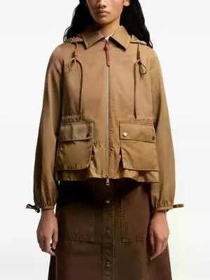 Moncler Adenium Hooded Jacket - Brown