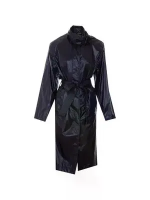 Saint Laurent Lavallière Buckle-neck Trench Coat - Black