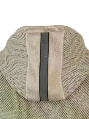 Sease Honeycomb Knit Zip-up Hoodie