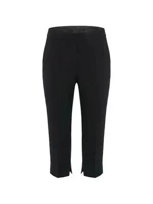 Elie Saab Cady Cropped Slit-hem Trousers