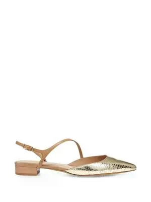 Geox Giselda Snakeskin-effect Slingback Shoes